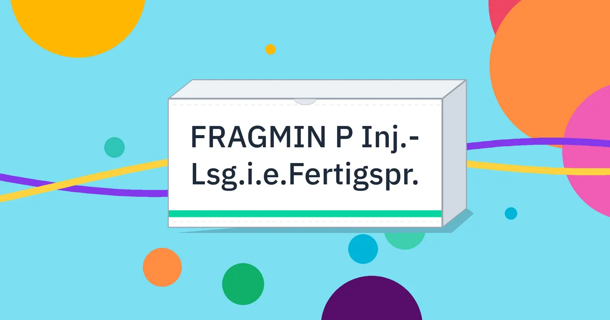 Symbolbild: Packung mit der Aufschrift FRAGMIN P Inj.-Lsg.i.e.Fertigspr. (PZN 00629548) – Verfügbarkeit und Bezug in Apotheken in Frankfurt am Main