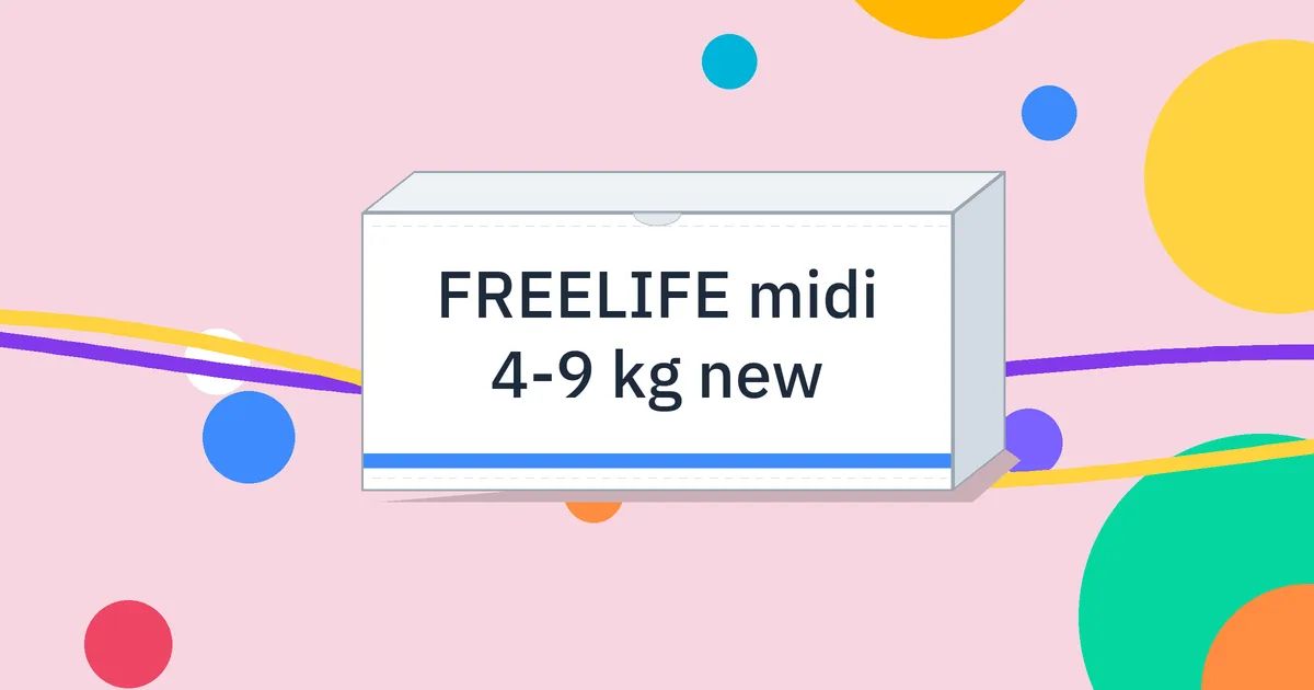 Symbolbild: Packung mit der Aufschrift FREELIFE midi 4-9 kg new (PZN 16734141) – Verfügbarkeit und Bezug in Apotheken in Frankfurt am Main