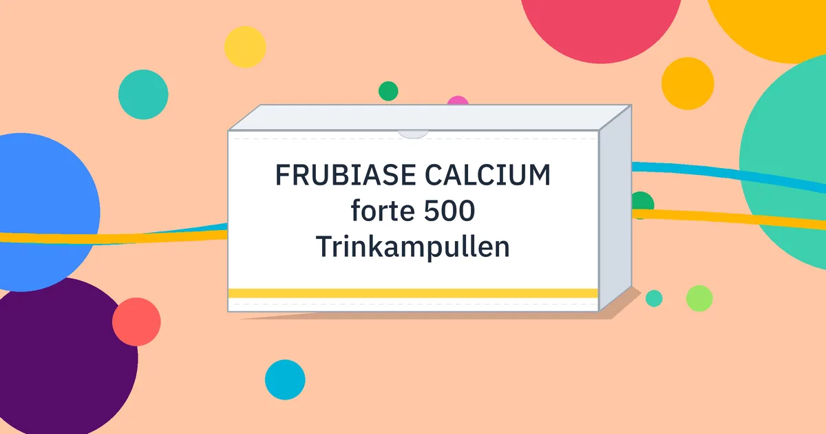 Symbolbild: Packung mit der Aufschrift FRUBIASE CALCIUM forte 500 Trinkampullen (PZN 03517790) – Verfügbarkeit und Bezug in Apotheken in Frankfurt am Main