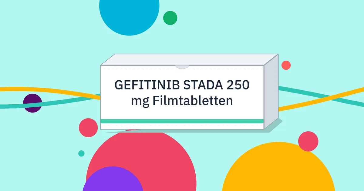 Symbolbild: Packung mit der Aufschrift GEFITINIB STADA 250 mg Filmtabletten (PZN 15198350) – Verfügbarkeit und Bezug in Apotheken in Frankfurt am Main