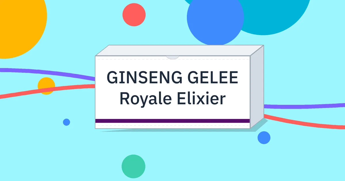 Symbolbild: Packung mit der Aufschrift GINSENG GELEE Royale Elixier (PZN 13570673) – Verfügbarkeit und Bezug in Apotheken in Frankfurt am Main