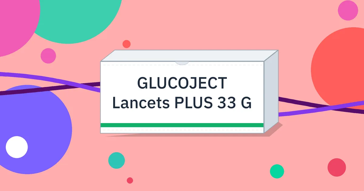 Symbolbild: Packung mit der Aufschrift GLUCOJECT Lancets PLUS 33 G (PZN 17863691) – Verfügbarkeit und Bezug in Apotheken in Frankfurt am Main