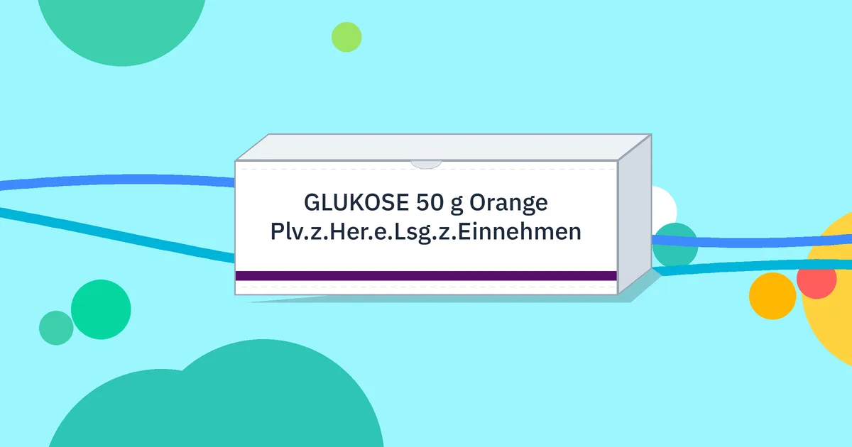 Symbolbild: Packung mit der Aufschrift GLUKOSE 50 g Orange Plv.z.Her.e.Lsg.z.Einnehmen (PZN 11540024) – Verfügbarkeit und Bezug in Apotheken in Frankfurt am Main