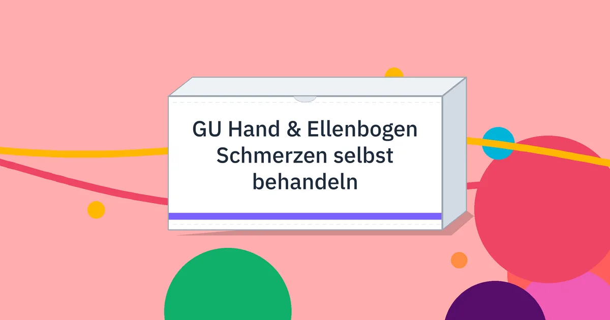 Symbolbild: Packung mit der Aufschrift GU Hand & Ellenbogen Schmerzen selbst behandeln (PZN 19850379) – Verfügbarkeit und Bezug in Apotheken in Frankfurt am Main