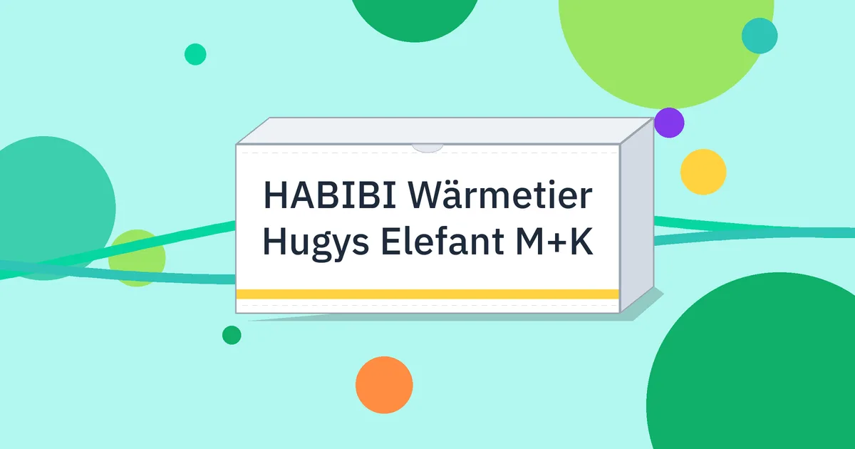 Symbolbild: Packung mit der Aufschrift HABIBI Wärmetier Hugys Elefant M+K (PZN 20044525) – Verfügbarkeit und Bezug in Apotheken in Frankfurt am Main