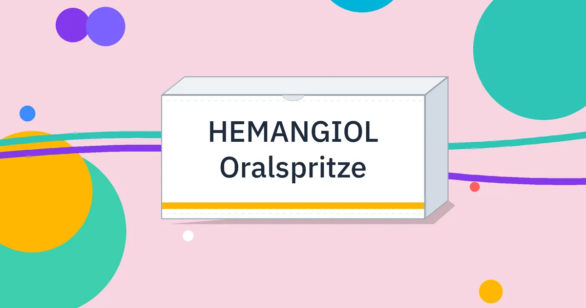 Symbolbild: Packung mit der Aufschrift HEMANGIOL Oralspritze (PZN 10792918) – Verfügbarkeit und Bezug in Apotheken in Frankfurt am Main