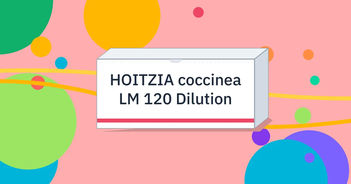 Symbolbild: Packung mit der Aufschrift HOITZIA coccinea LM 120 Dilution (PZN 13554740) – Verfügbarkeit und Bezug in Apotheken in Frankfurt am Main