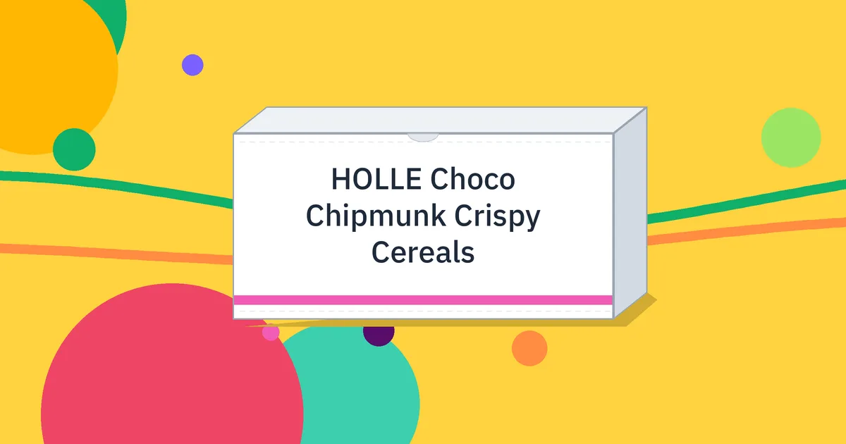 Symbolbild: Packung mit der Aufschrift HOLLE Choco Chipmunk Crispy Cereals (PZN 18904860) – Verfügbarkeit und Bezug in Apotheken in Frankfurt am Main