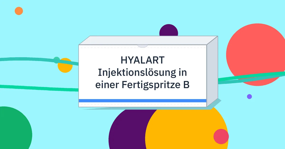 Symbolbild: Packung mit der Aufschrift HYALART Injektionslösung in einer Fertigspritze B (PZN 12344495) – Verfügbarkeit und Bezug in Apotheken in Frankfurt am Main