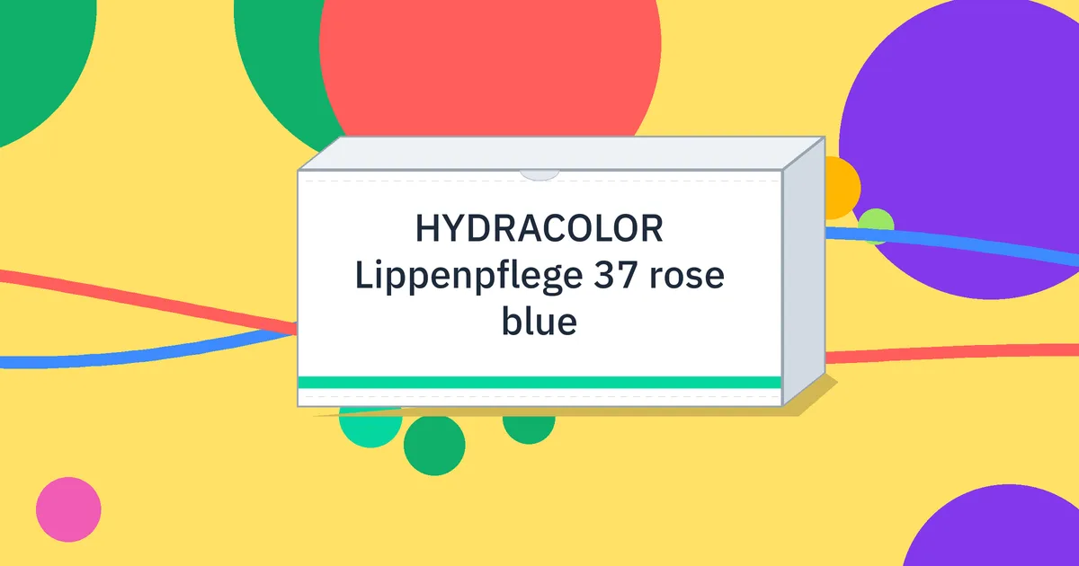 Symbolbild: Packung mit der Aufschrift HYDRACOLOR Lippenpflege 37 rose blue (PZN 00925689) – Verfügbarkeit und Bezug in Apotheken in Frankfurt am Main