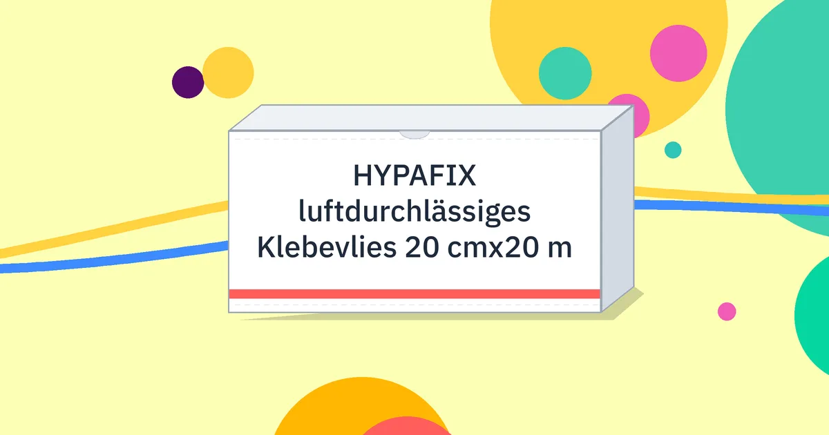 Symbolbild: Packung mit der Aufschrift HYPAFIX luftdurchlässiges Klebevlies 20 cmx20 m (PZN 18889824) – Verfügbarkeit und Bezug in Apotheken in Frankfurt am Main