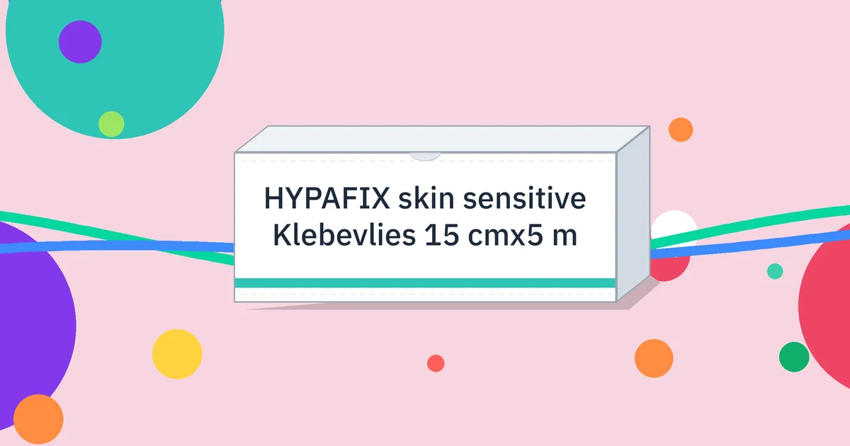 Symbolbild: Packung mit der Aufschrift HYPAFIX skin sensitive Klebevlies 15 cmx5 m (PZN 19627747) – Verfügbarkeit und Bezug in Apotheken in Frankfurt am Main