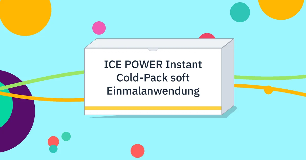 Symbolbild: Packung mit der Aufschrift ICE POWER Instant Cold-Pack soft Einmalanwendung (PZN 17508145) – Verfügbarkeit und Bezug in Apotheken in Frankfurt am Main