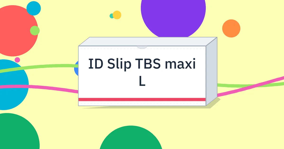 Symbolbild: Packung mit der Aufschrift ID Slip TBS maxi L (PZN 16626776) – Verfügbarkeit und Bezug in Apotheken in Frankfurt am Main