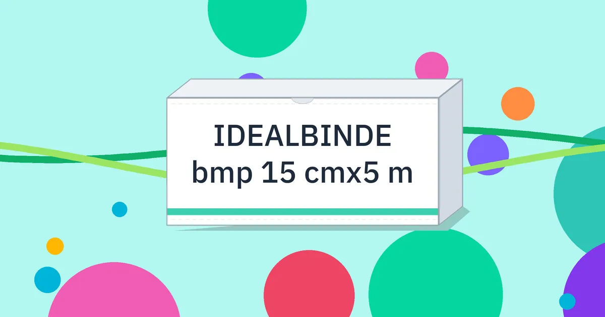 Symbolbild: Packung mit der Aufschrift IDEALBINDE bmp 15 cmx5 m (PZN 04589248) – Verfügbarkeit und Bezug in Apotheken in Frankfurt am Main