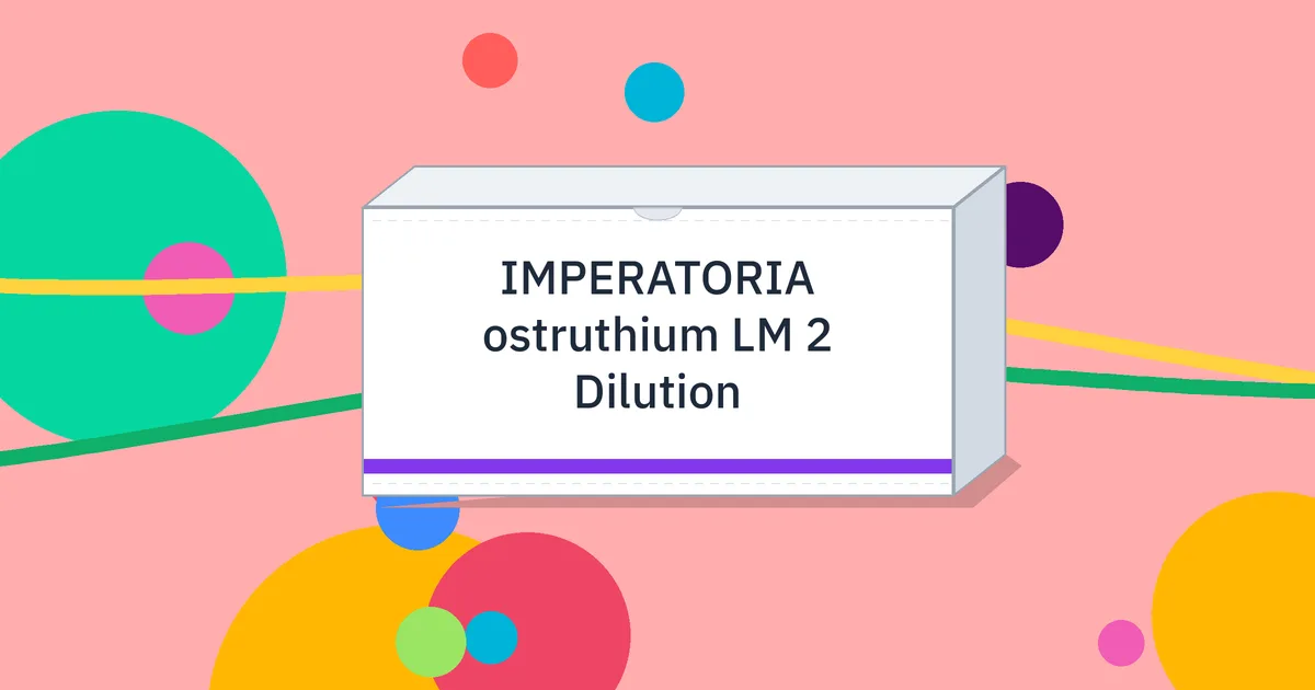 Symbolbild: Packung mit der Aufschrift IMPERATORIA ostruthium LM 2 Dilution (PZN 13558933) – Verfügbarkeit und Bezug in Apotheken in Frankfurt am Main