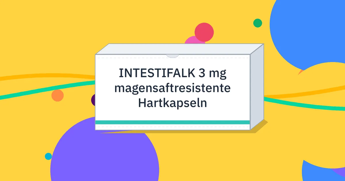 Symbolbild: Packung mit der Aufschrift INTESTIFALK 3 mg magensaftresistente Hartkapseln (PZN 12513199) – Verfügbarkeit und Bezug in Apotheken in Frankfurt am Main