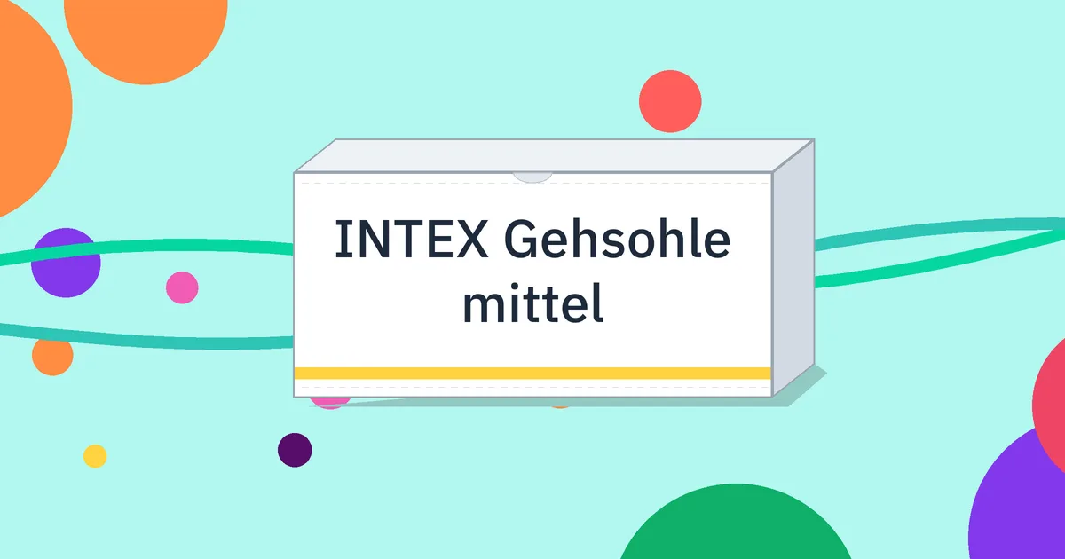 Symbolbild: Packung mit der Aufschrift INTEX Gehsohle mittel (PZN 11336424) – Verfügbarkeit und Bezug in Apotheken in Frankfurt am Main
