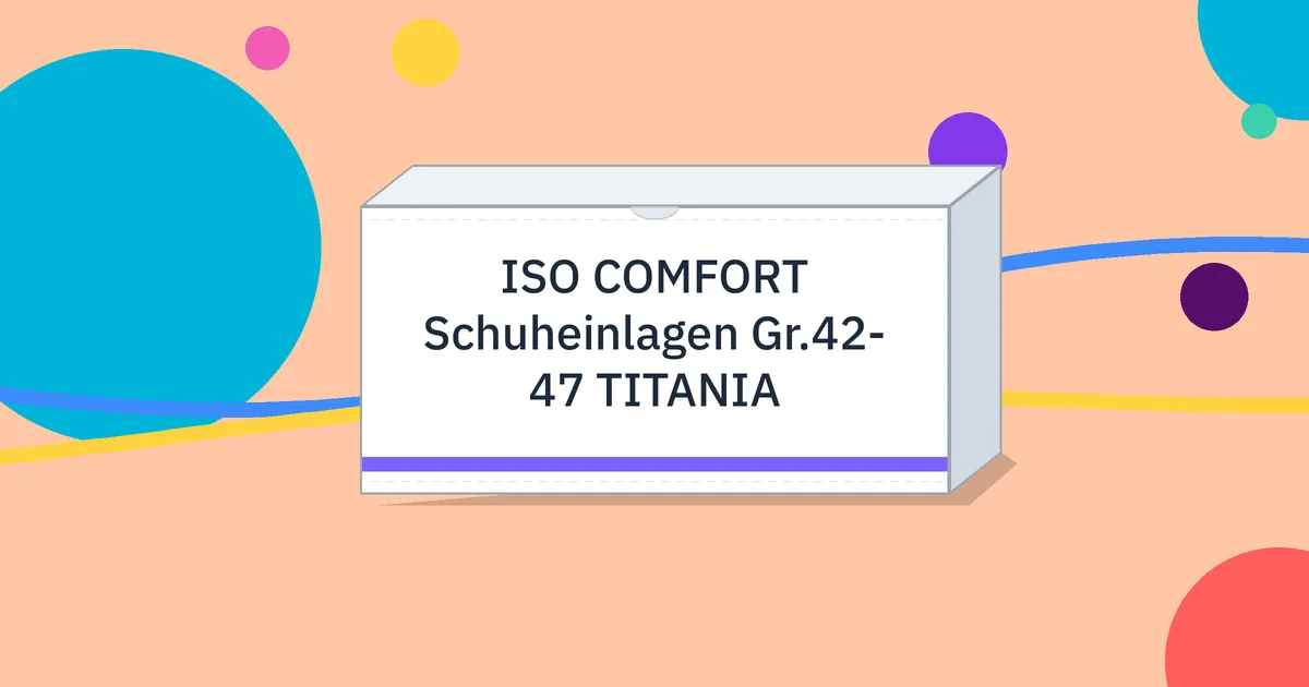Symbolbild: Packung mit der Aufschrift ISO COMFORT Schuheinlagen Gr.42-47 TITANIA (PZN 06457657) – Verfügbarkeit und Bezug in Apotheken in Frankfurt am Main