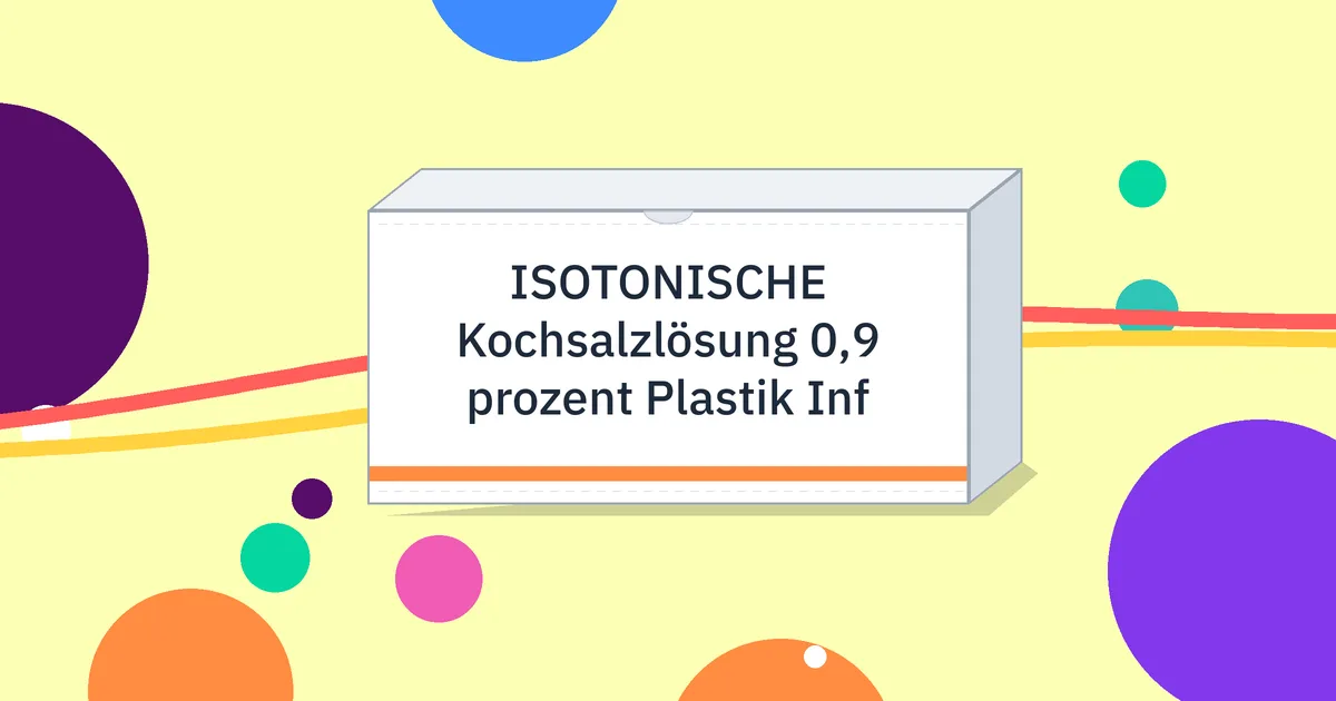 Symbolbild: Packung mit der Aufschrift ISOTONISCHE Kochsalzlösung 0,9 prozent Plastik Inf (PZN 01433876) – Verfügbarkeit und Bezug in Apotheken in Frankfurt am Main