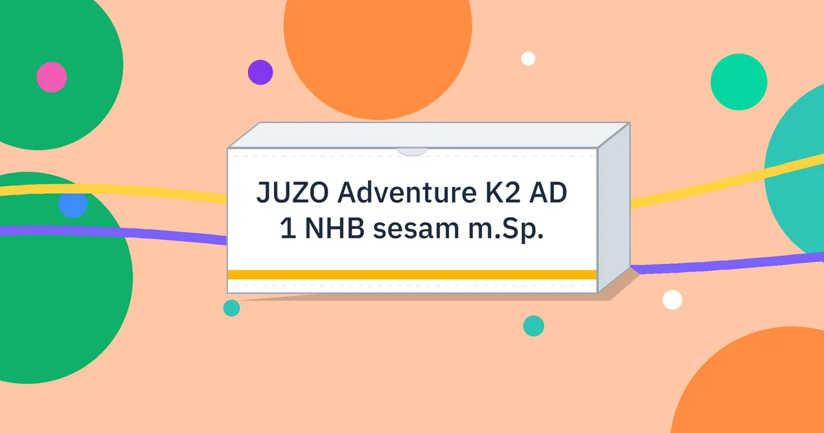 Symbolbild: Packung mit der Aufschrift JUZO Adventure K2 AD 1 NHB sesam m.Sp. (PZN 16494180) – Verfügbarkeit und Bezug in Apotheken in Frankfurt am Main