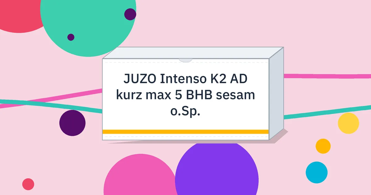 Symbolbild: Packung mit der Aufschrift JUZO Intenso K2 AD kurz max 5 BHB sesam o.Sp. (PZN 18626220) – Verfügbarkeit und Bezug in Apotheken in Frankfurt am Main