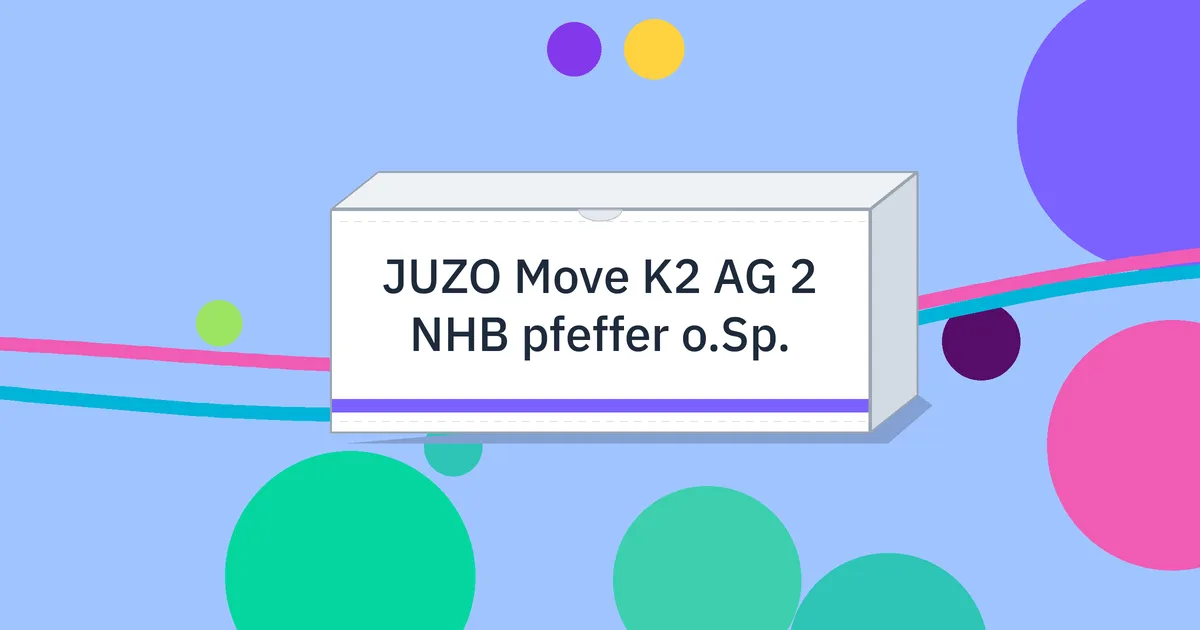 Symbolbild: Packung mit der Aufschrift JUZO Move K2 AG 2 NHB pfeffer o.Sp. (PZN 16638756) – Verfügbarkeit und Bezug in Apotheken in Frankfurt am Main