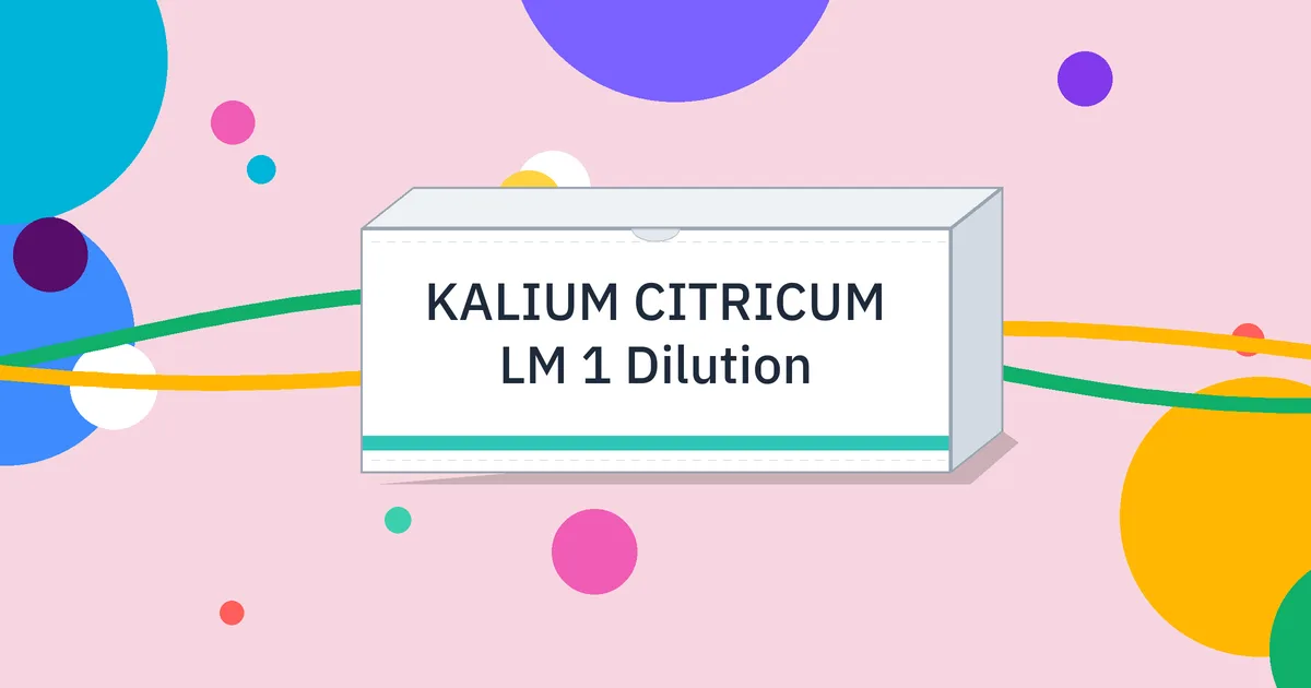 Symbolbild: Packung mit der Aufschrift KALIUM CITRICUM LM 1 Dilution (PZN 12920007) – Verfügbarkeit und Bezug in Apotheken in Frankfurt am Main