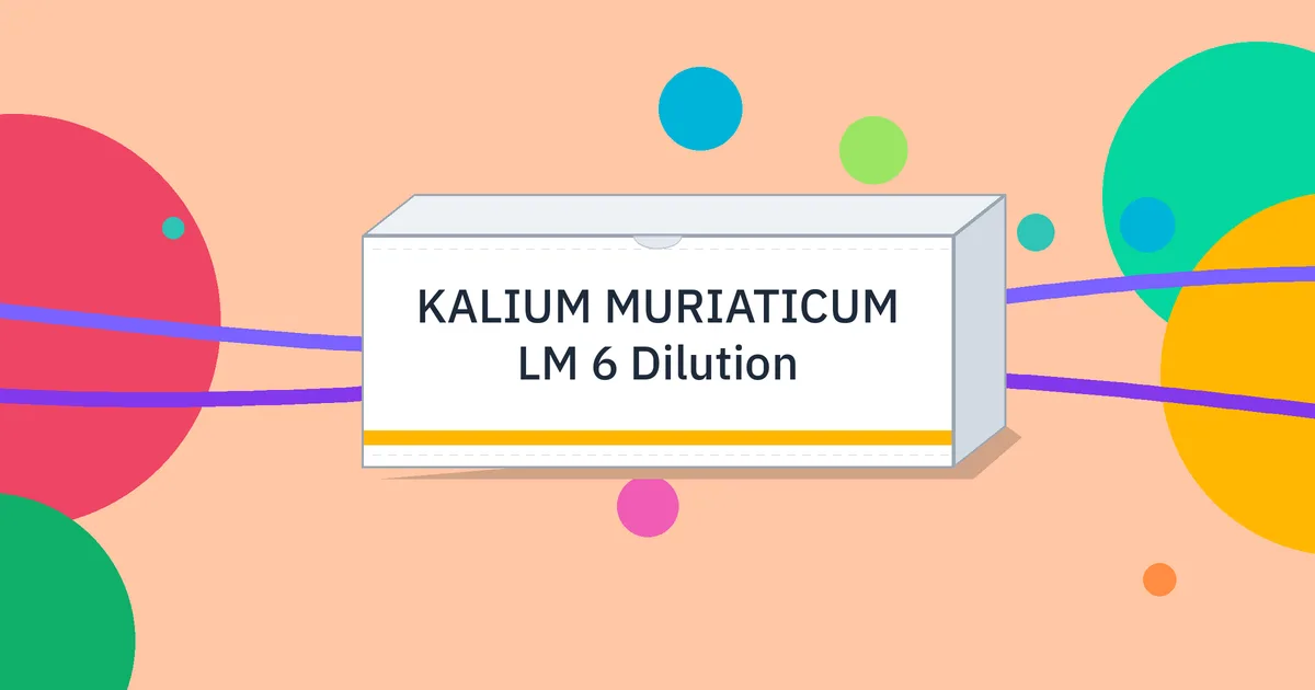 Symbolbild: Packung mit der Aufschrift KALIUM MURIATICUM LM 6 Dilution (PZN 09430713) – Verfügbarkeit und Bezug in Apotheken in Frankfurt am Main