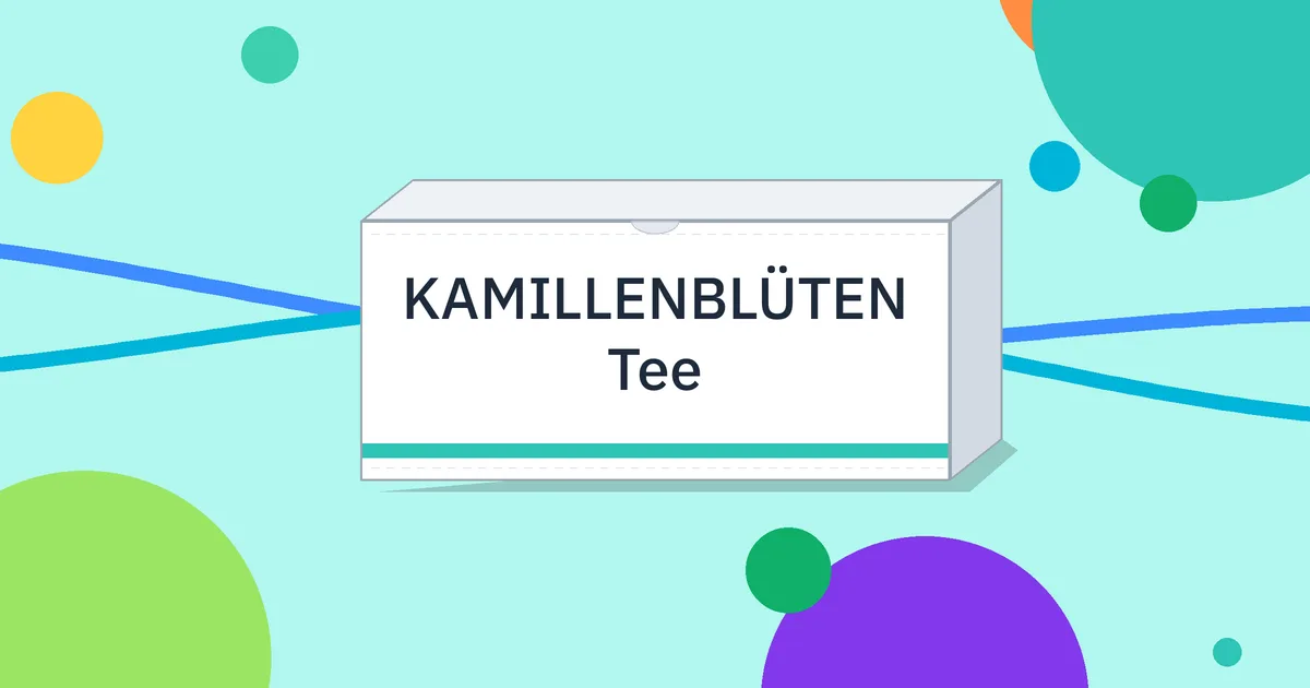 Symbolbild: Packung mit der Aufschrift KAMILLENBLÜTEN Tee (PZN 19214175) – Verfügbarkeit und Bezug in Apotheken in Frankfurt am Main