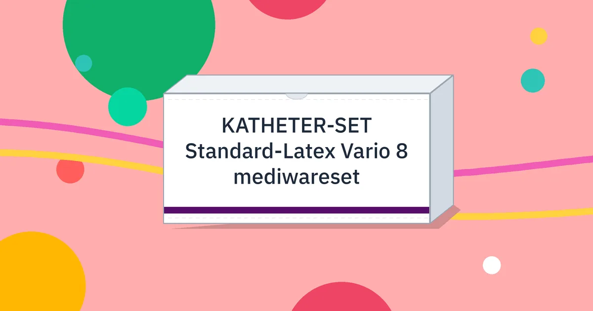 Symbolbild: Packung mit der Aufschrift KATHETER-SET Standard-Latex Vario 8 mediwareset (PZN 19556013) – Verfügbarkeit und Bezug in Apotheken in Frankfurt am Main