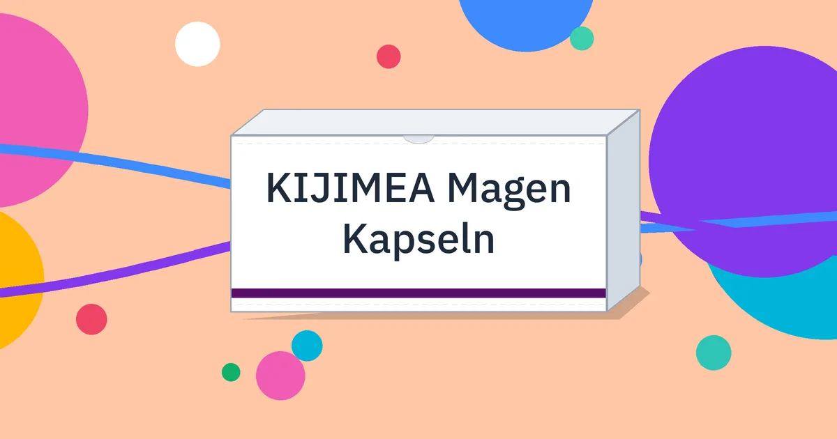 Symbolbild: Packung mit der Aufschrift KIJIMEA Magen Kapseln (PZN 18003335) – Verfügbarkeit und Bezug in Apotheken in Frankfurt am Main