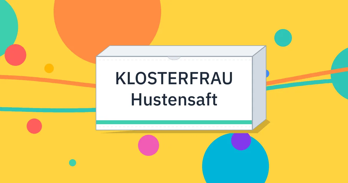 Symbolbild: Packung mit der Aufschrift KLOSTERFRAU Hustensaft (PZN 13505569) – Verfügbarkeit und Bezug in Apotheken in Frankfurt am Main