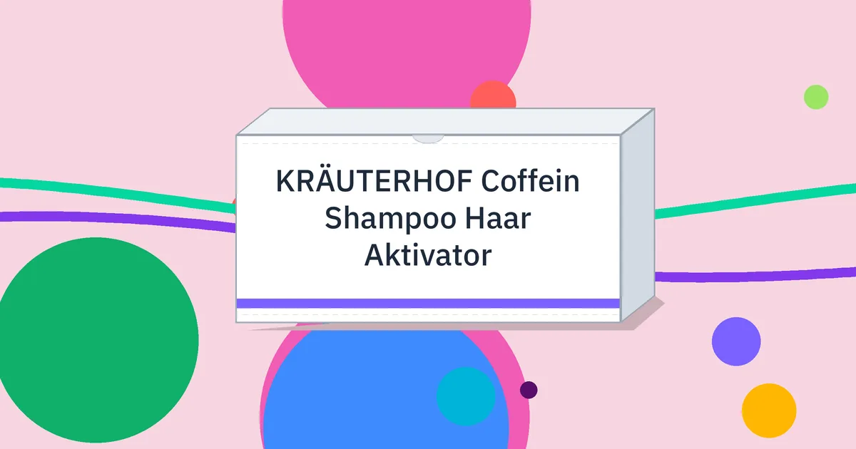 Symbolbild: Packung mit der Aufschrift KRÄUTERHOF Coffein Shampoo Haar Aktivator (PZN 14412427) – Verfügbarkeit und Bezug in Apotheken in Frankfurt am Main