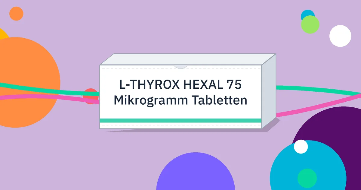 Symbolbild: Packung mit der Aufschrift L-THYROX HEXAL 75 Mikrogramm Tabletten (PZN 00811721) – Verfügbarkeit und Bezug in Apotheken in Frankfurt am Main