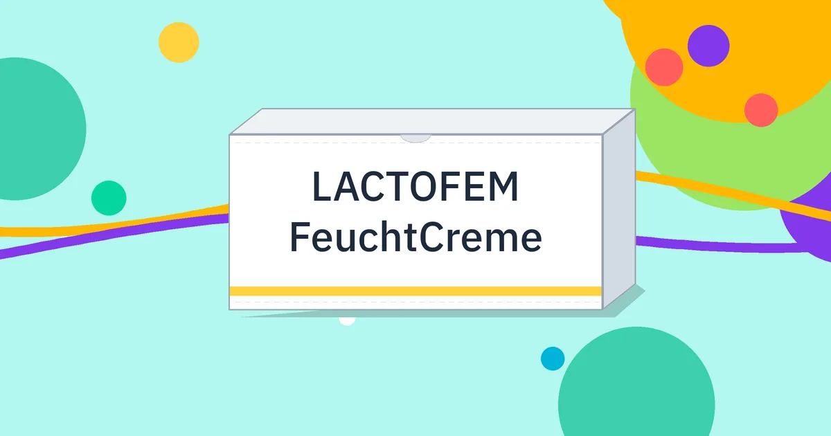 Symbolbild: Packung mit der Aufschrift LACTOFEM FeuchtCreme (PZN 12902133) – Verfügbarkeit und Bezug in Apotheken in Frankfurt am Main