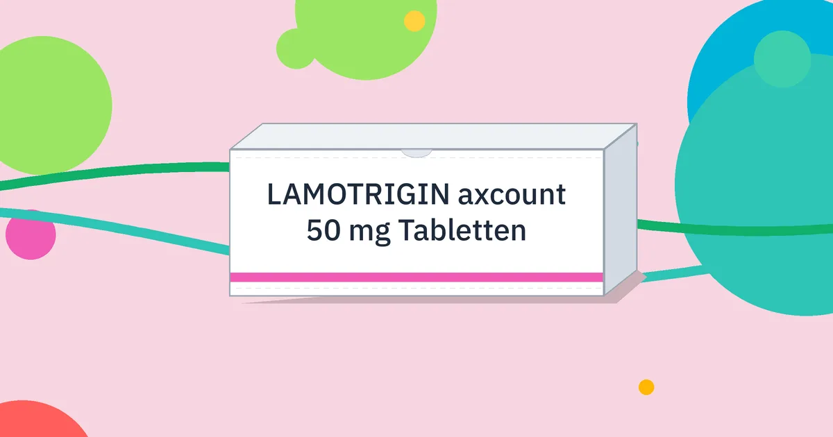 Symbolbild: Packung mit der Aufschrift LAMOTRIGIN axcount 50 mg Tabletten (PZN 04920039) – Verfügbarkeit und Bezug in Apotheken in Frankfurt am Main