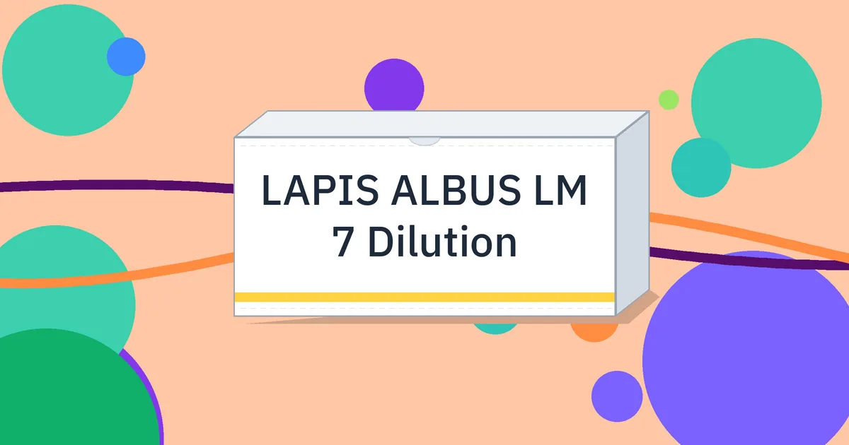 Symbolbild: Packung mit der Aufschrift LAPIS ALBUS LM 7 Dilution (PZN 13523082) – Verfügbarkeit und Bezug in Apotheken in Frankfurt am Main