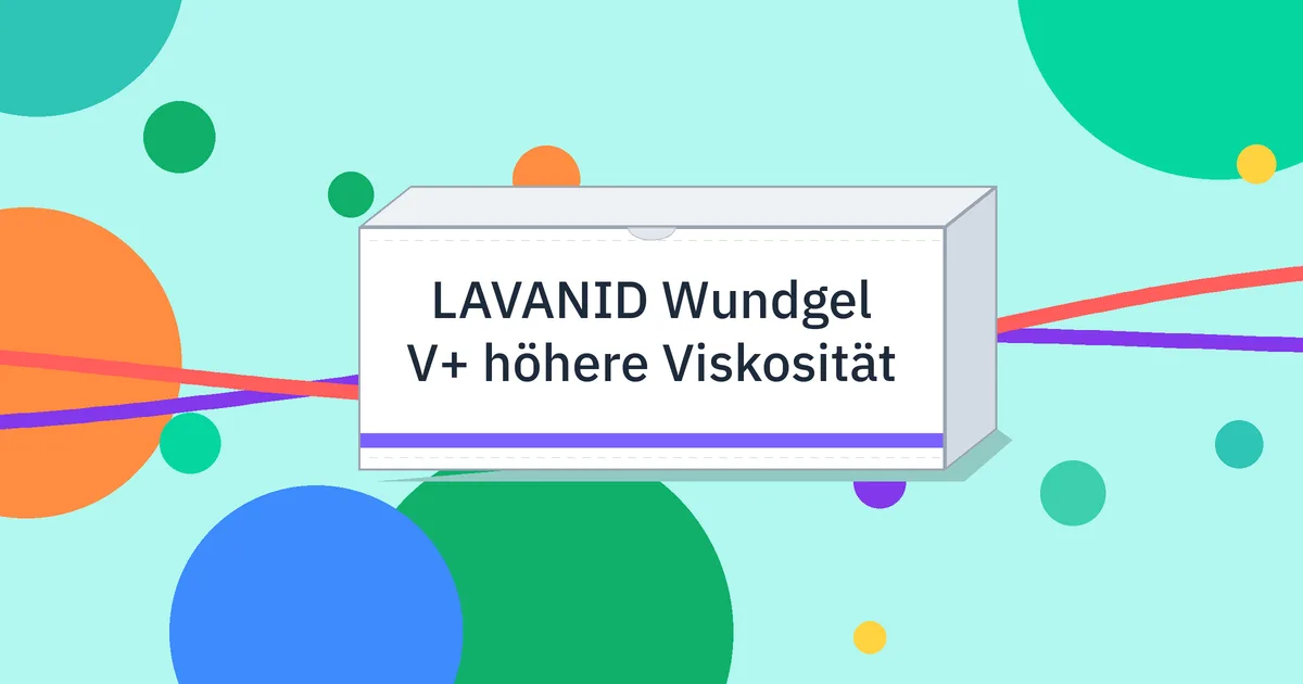 Symbolbild: Packung mit der Aufschrift LAVANID Wundgel V+ höhere Viskosität (PZN 18066235) – Verfügbarkeit und Bezug in Apotheken in Frankfurt am Main
