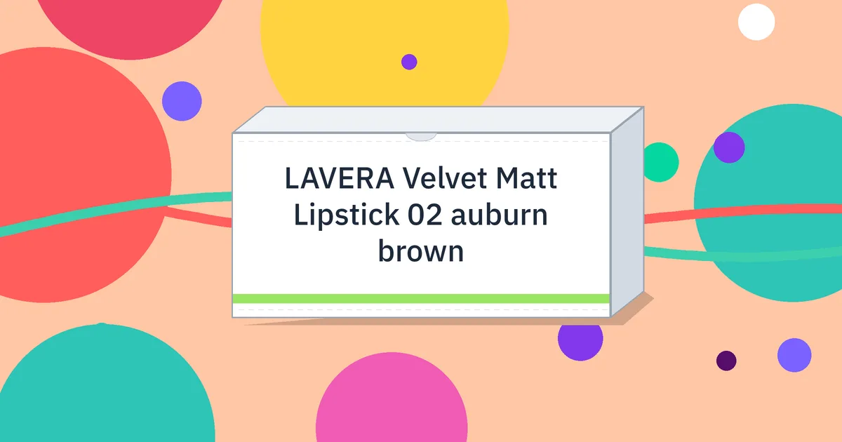 Symbolbild: Packung mit der Aufschrift LAVERA Velvet Matt Lipstick 02 auburn brown (PZN 16929330) – Verfügbarkeit und Bezug in Apotheken in Frankfurt am Main