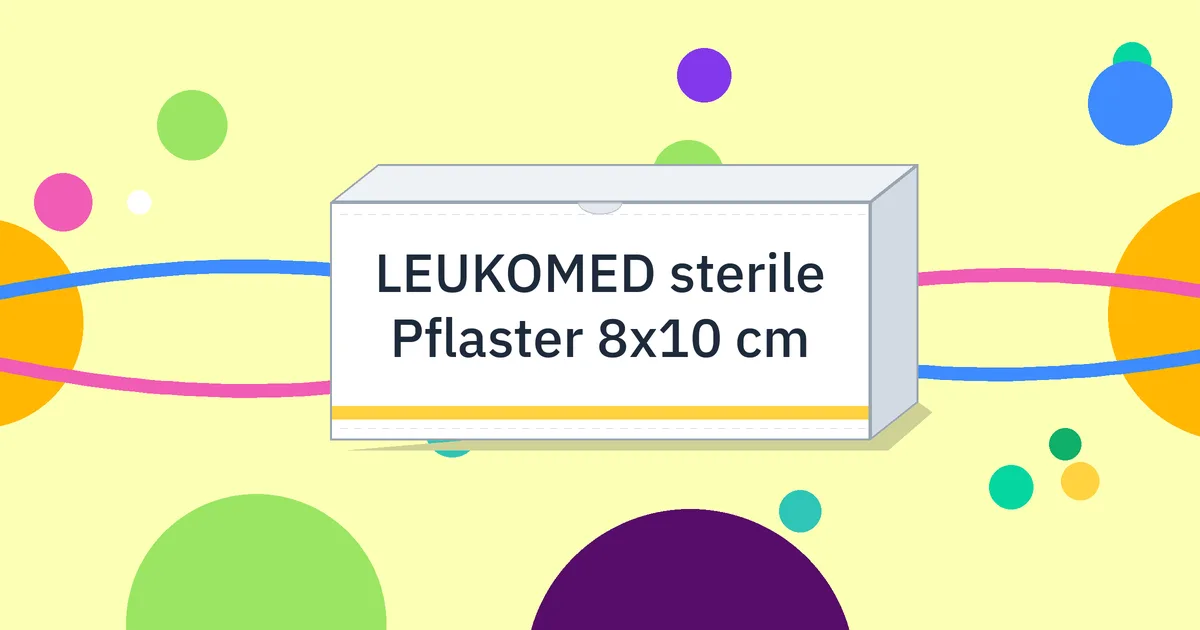 Symbolbild: Packung mit der Aufschrift LEUKOMED sterile Pflaster 8x10 cm (PZN 12526782) – Verfügbarkeit und Bezug in Apotheken in Frankfurt am Main