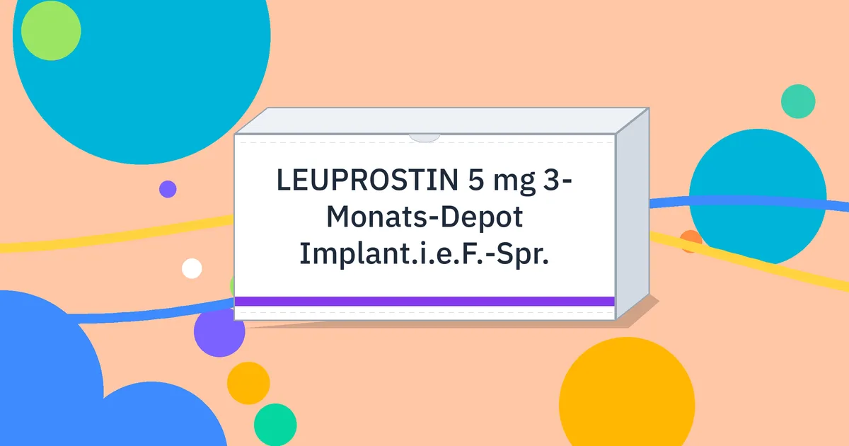 Symbolbild: Packung mit der Aufschrift LEUPROSTIN 5 mg 3-Monats-Depot Implant.i.e.F.-Spr. (PZN 18830624) – Verfügbarkeit und Bezug in Apotheken in Frankfurt am Main
