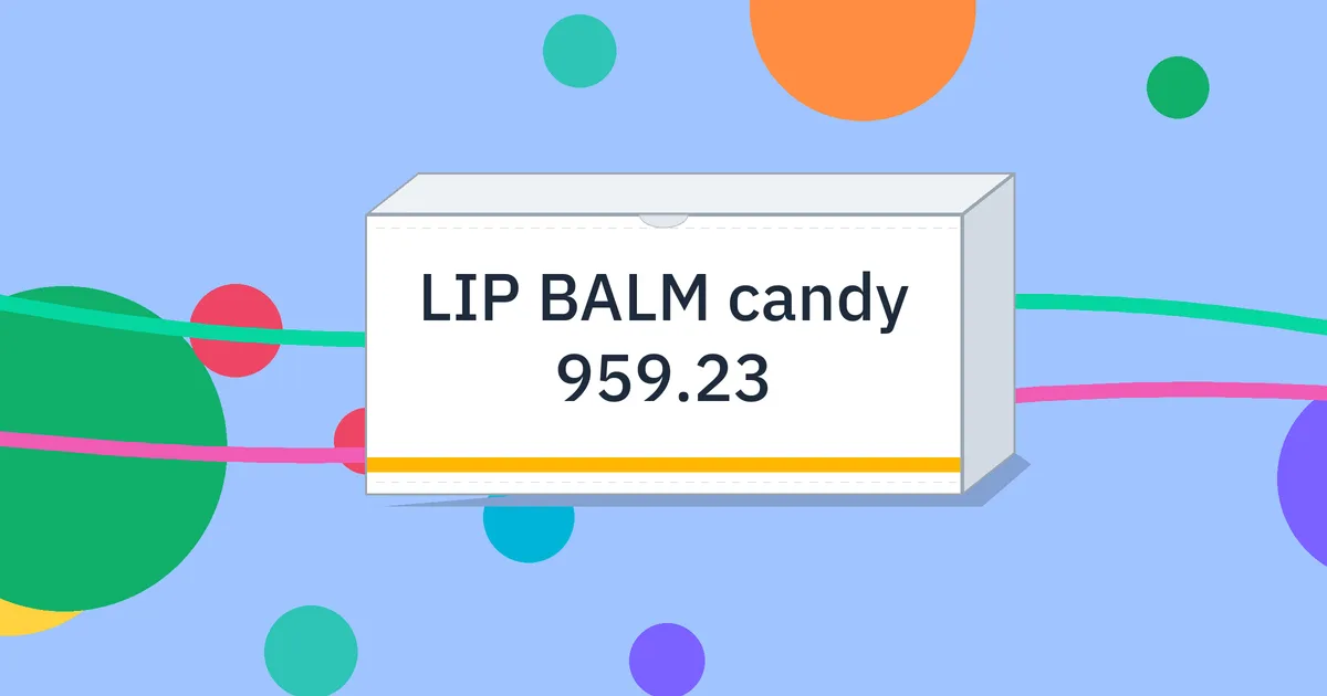 Symbolbild: Packung mit der Aufschrift LIP BALM candy 959.23 (PZN 16731763) – Verfügbarkeit und Bezug in Apotheken in Frankfurt am Main