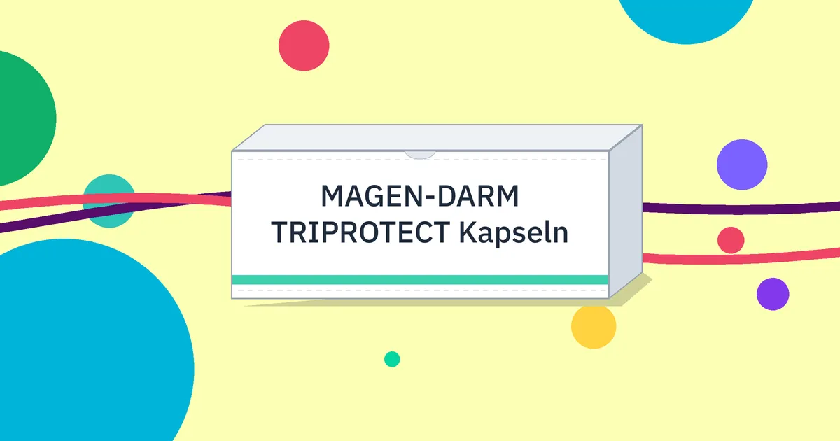 Symbolbild: Packung mit der Aufschrift MAGEN-DARM TRIPROTECT Kapseln (PZN 05026607) – Verfügbarkeit und Bezug in Apotheken in Frankfurt am Main