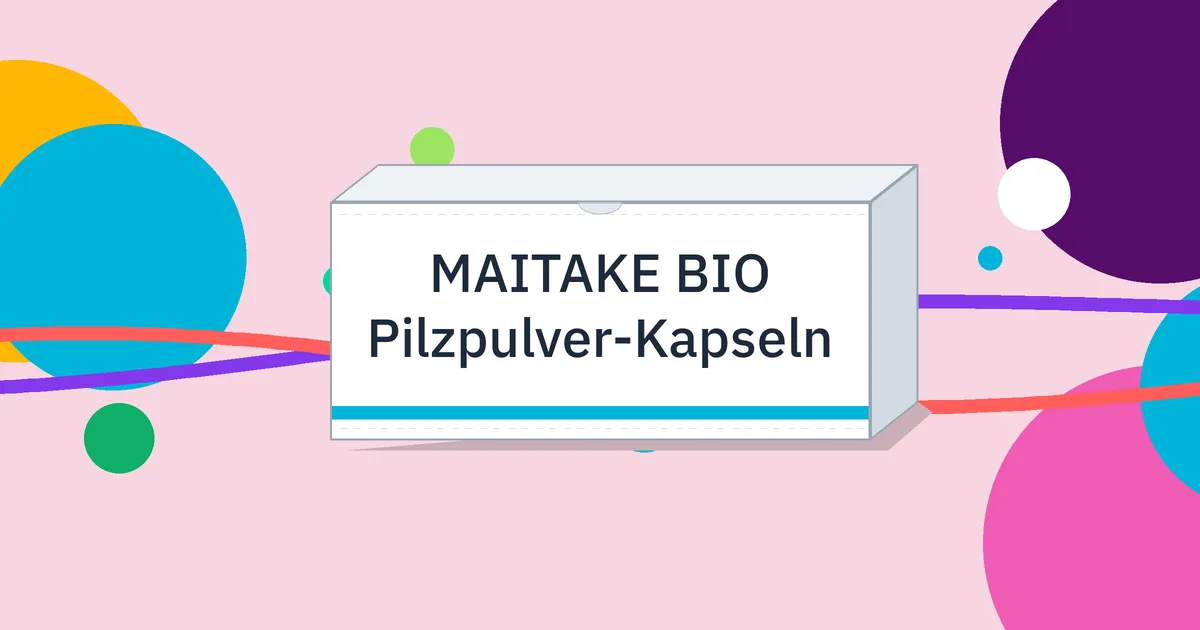 Symbolbild: Packung mit der Aufschrift MAITAKE BIO Pilzpulver-Kapseln (PZN 19710810) – Verfügbarkeit und Bezug in Apotheken in Frankfurt am Main