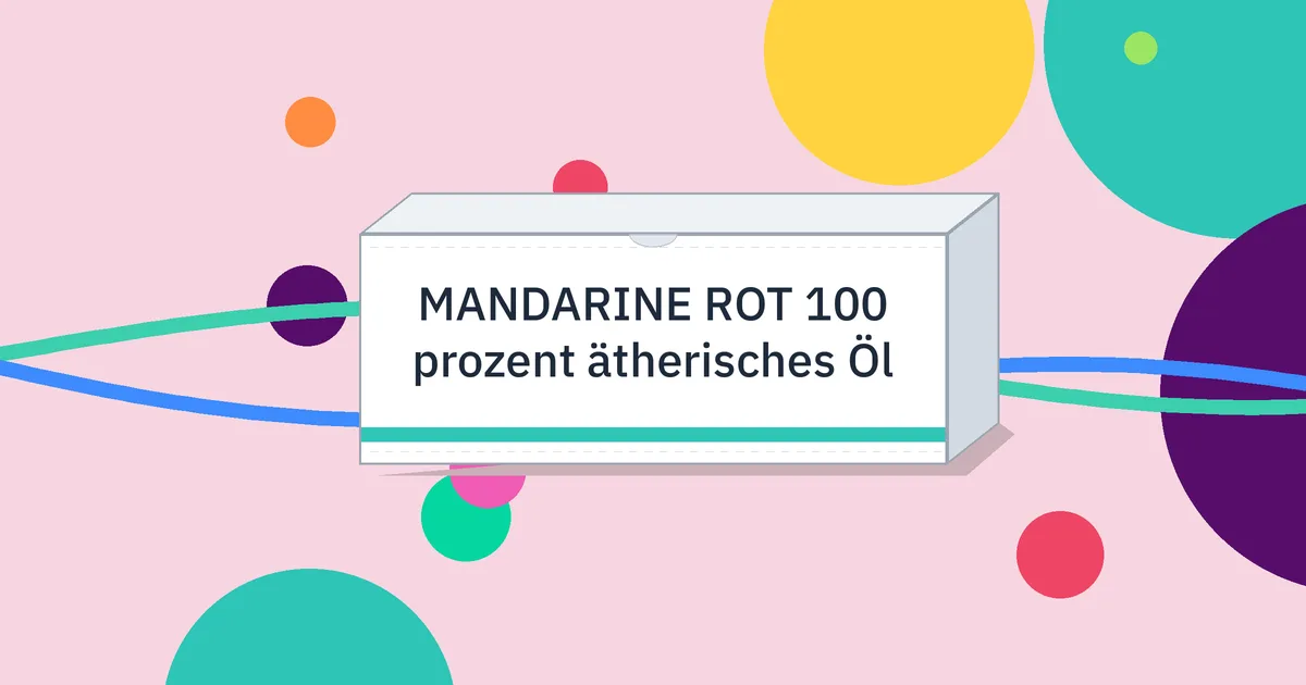 Symbolbild: Packung mit der Aufschrift MANDARINE ROT 100 prozent ätherisches Öl (PZN 07205923) – Verfügbarkeit und Bezug in Apotheken in Frankfurt am Main