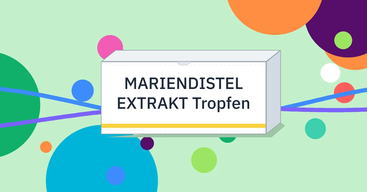 Symbolbild: Packung mit der Aufschrift MARIENDISTEL EXTRAKT Tropfen (PZN 20211532) – Verfügbarkeit und Bezug in Apotheken in Frankfurt am Main