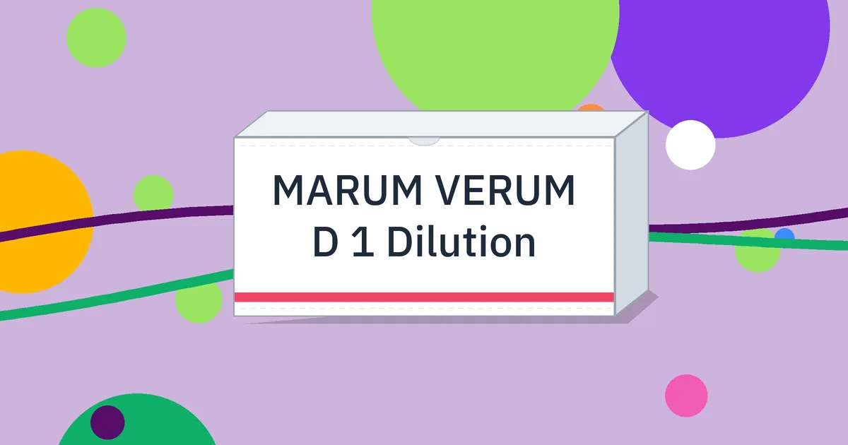 Symbolbild: Packung mit der Aufschrift MARUM VERUM D 1 Dilution (PZN 07173749) – Verfügbarkeit und Bezug in Apotheken in Frankfurt am Main