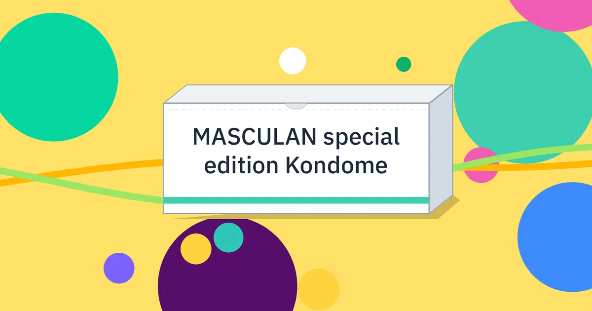 Symbolbild: Packung mit der Aufschrift MASCULAN special edition Kondome (PZN 06087568) – Verfügbarkeit und Bezug in Apotheken in Frankfurt am Main