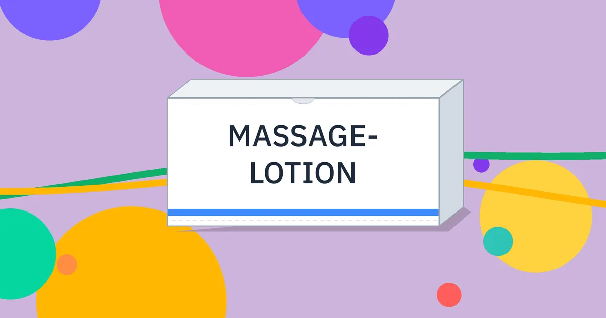 Symbolbild: Packung mit der Aufschrift MASSAGE-LOTION (PZN 02033883) – Verfügbarkeit und Bezug in Apotheken in Frankfurt am Main